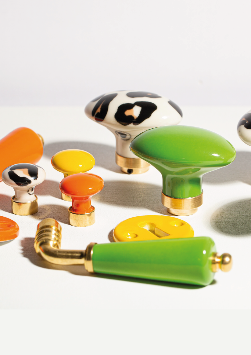 Poignée de porte en porcelaine Joy Vert – hello jacques