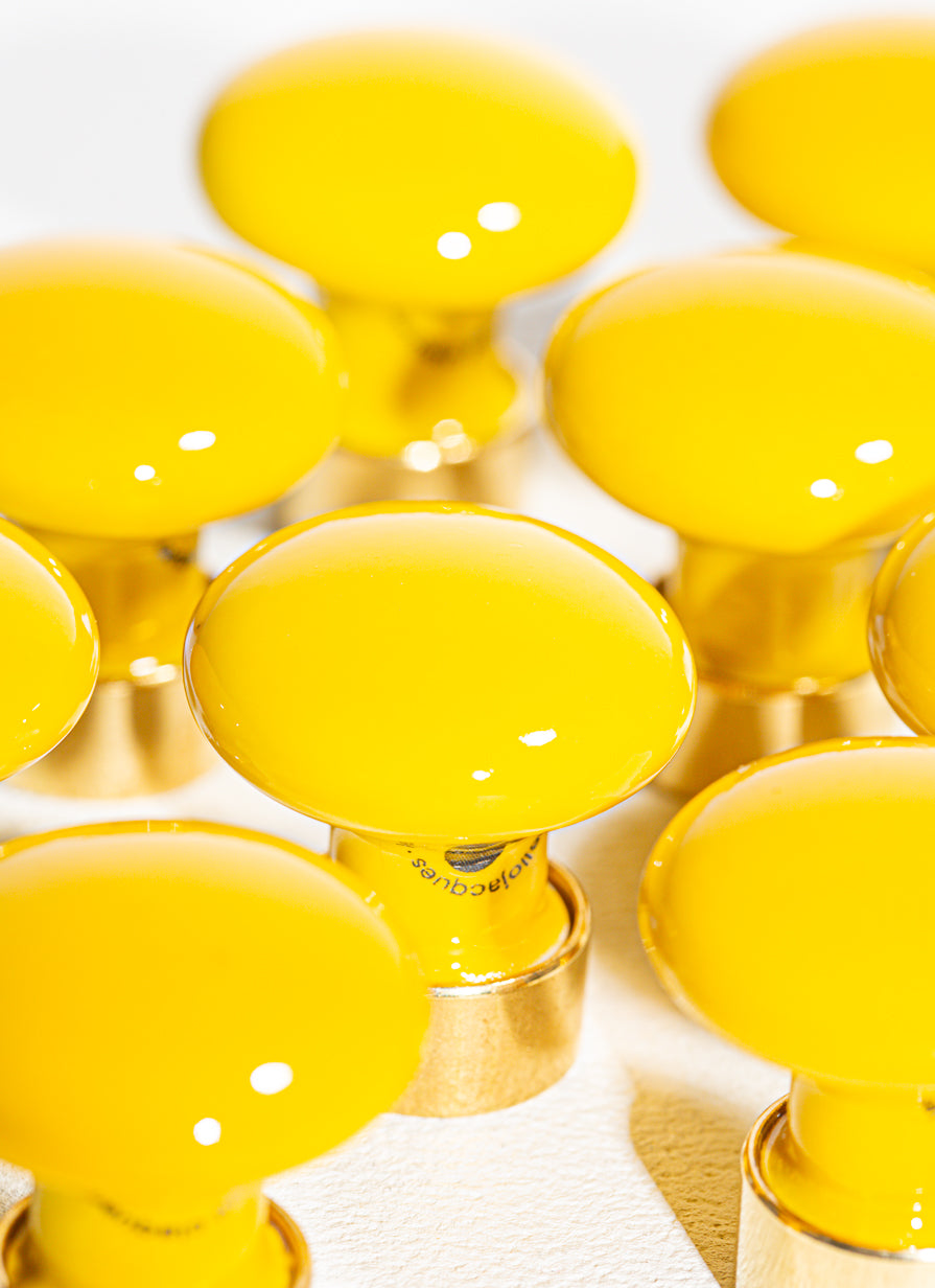 Boutons de meuble en porcelaine Joy Jaune – hello jacques